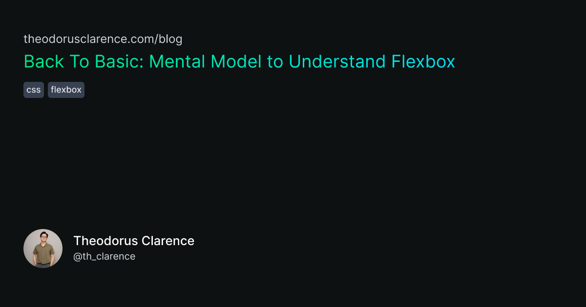 Back To Basic: Mental Model to Understand Flexbox | theodorusclarence.com