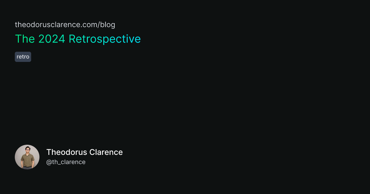 The 2024 Retrospective | theodorusclarence.com