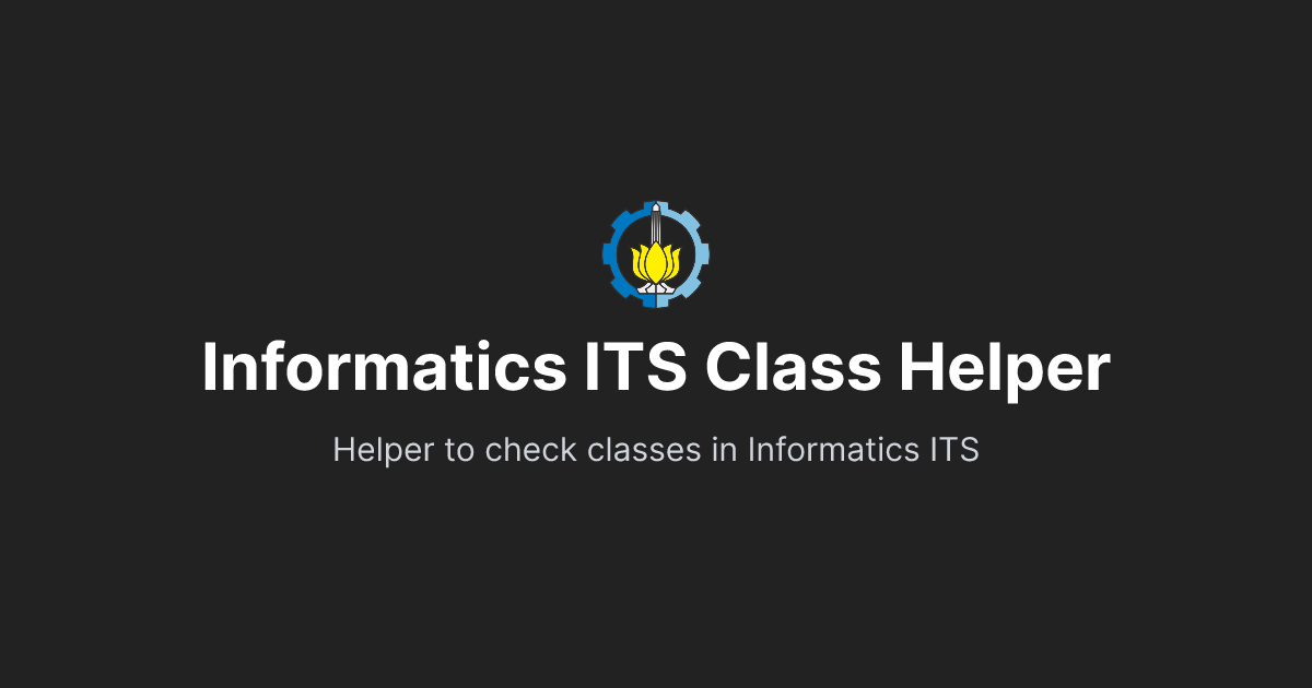 Informatics ITS Class Helper